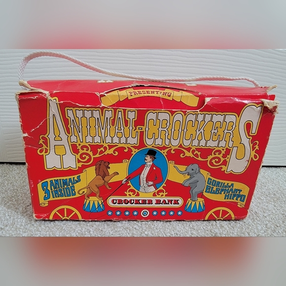 Toys | Animal Crockers Box With 3 Stuffed Animals Vintage 1981 Crocker ...